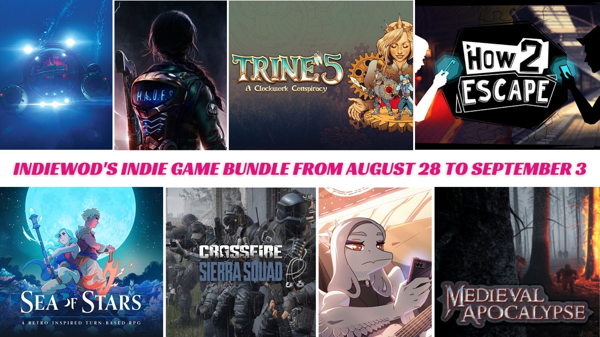 IndieWod's Upcoming Indie Game Bundle Of August 28 To September 3